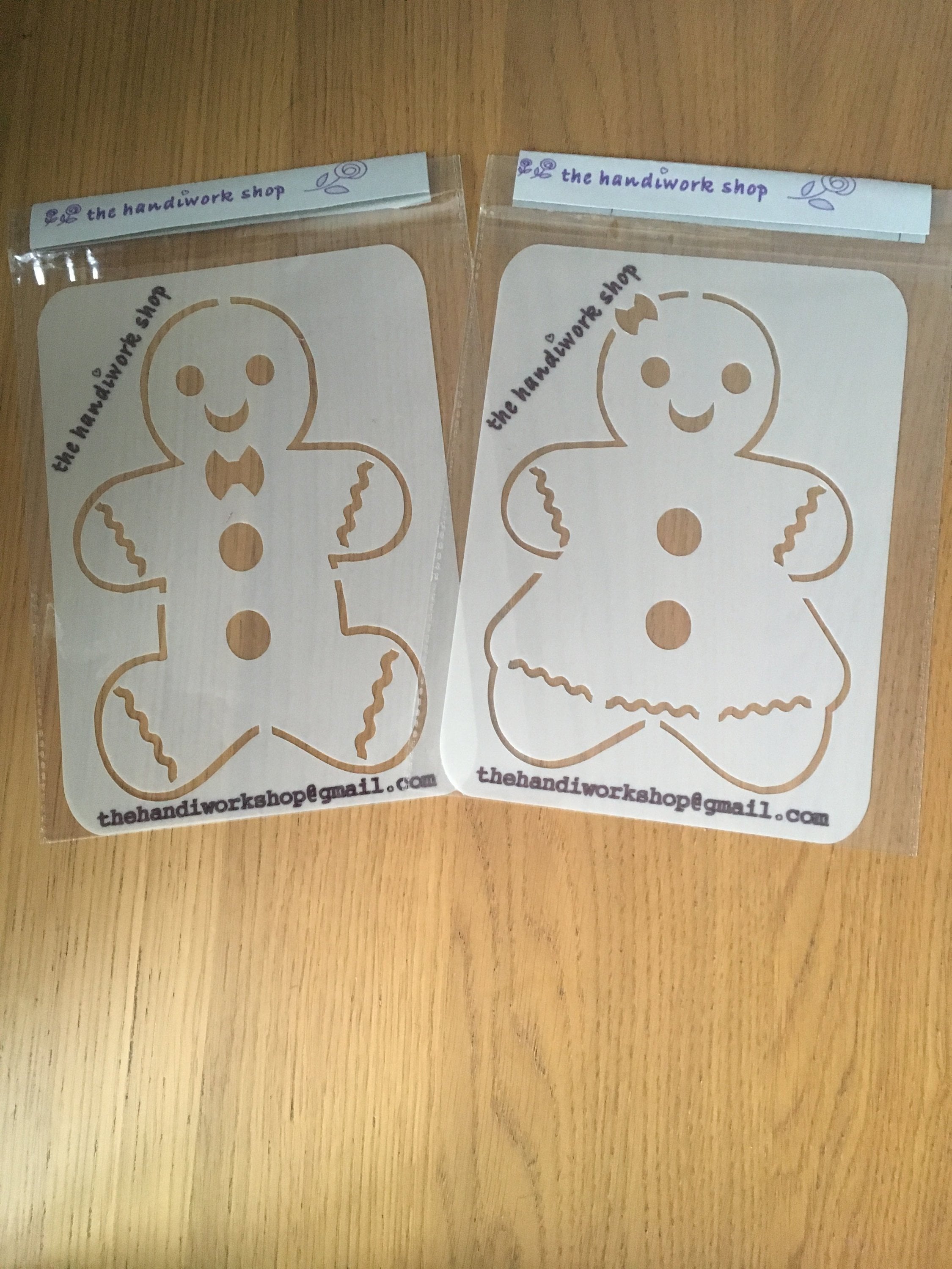 Gingerbread Man Gingerbread Woman Mylar Stencil A5 A4 A3 - Etsy Nederland