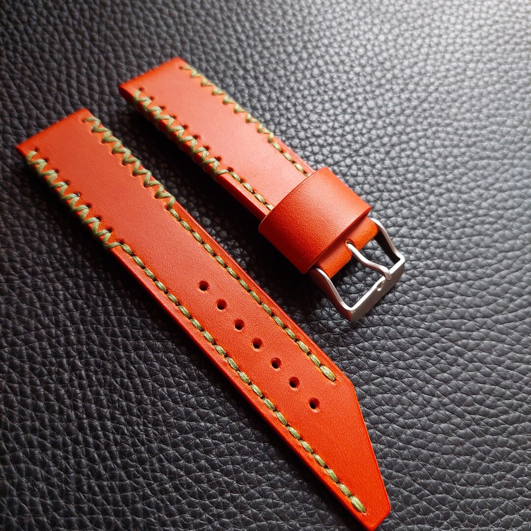 Watch Strap Leather"orange" (K037) the Watch is Not Included in the ...