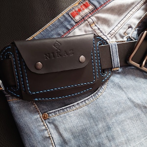 Leather Belt Wallets (all Colors) Wallet on Belt, Birthday Gift for ...