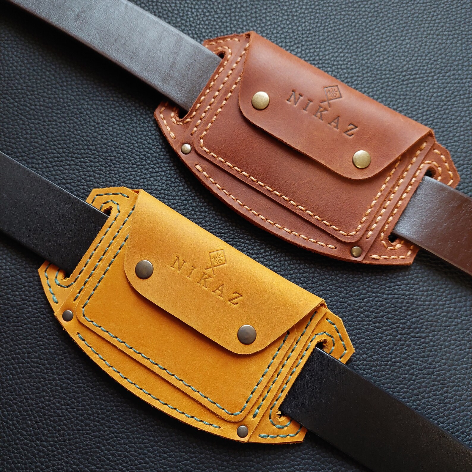 Brown Leather Belt Wallets (all Colors) Wallet on Belt, Birthday Gift ...