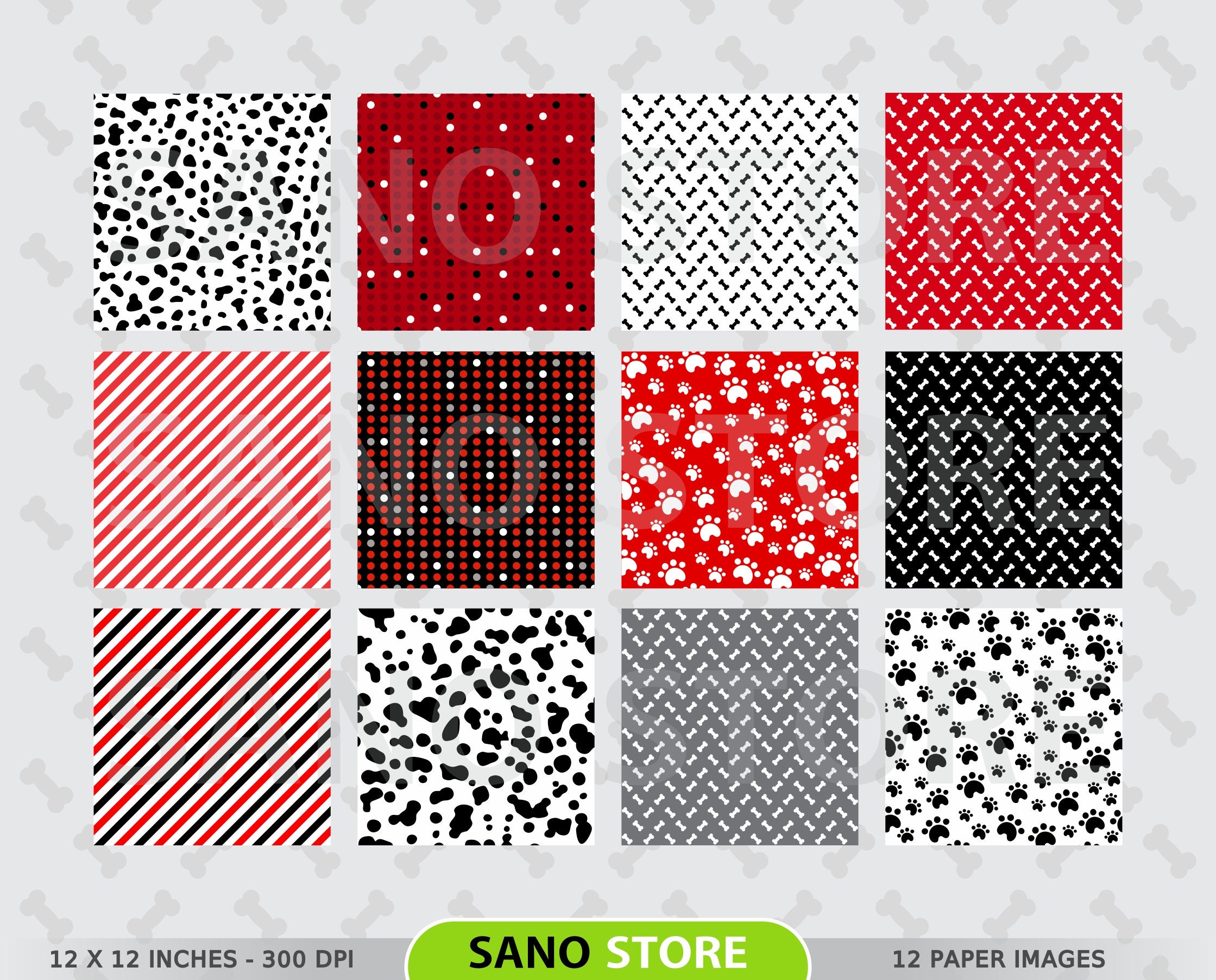 Dalmatians, Dog, Puppy, Scrapbook, Paw, White, Black, Red, Backgrounds ...