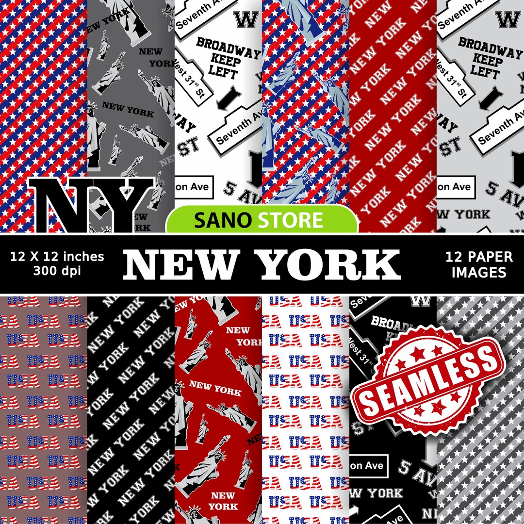 New York, USA, NY, Broadway, Traffic, Digital Paper, Digital Background ...