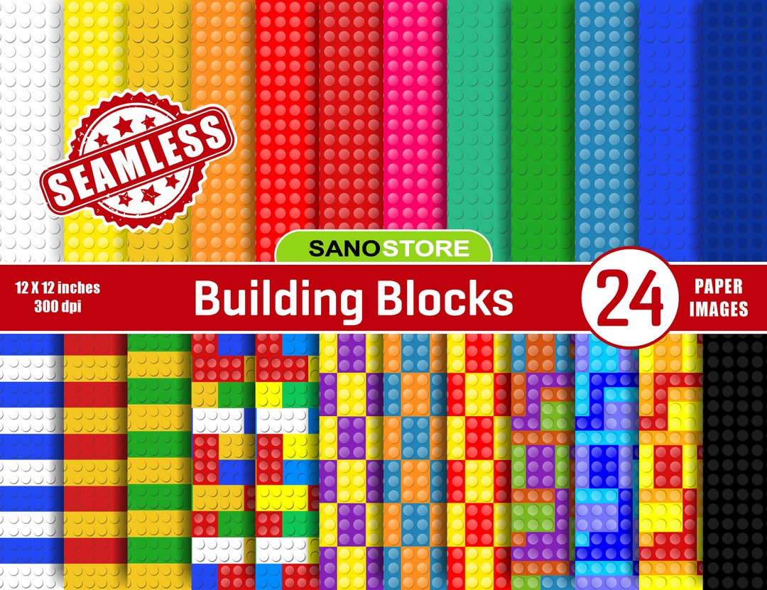 Building Blocks, Block, Scrapbook, Scrapbooking, Digital Download ...