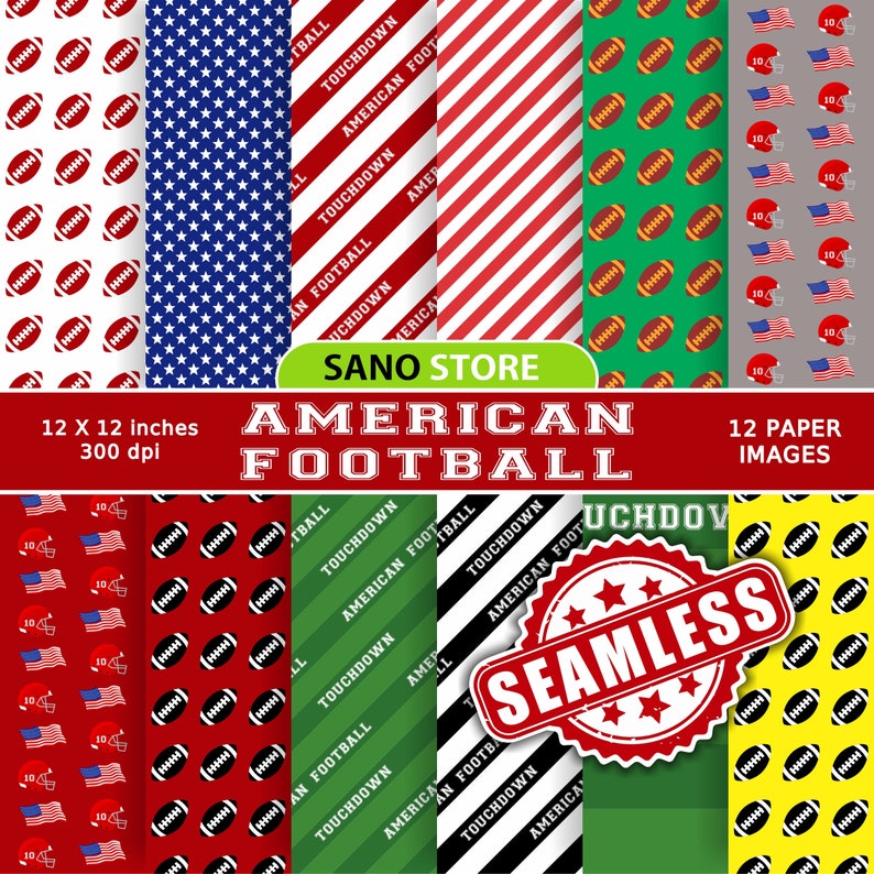 American Football, Digital Backgrounds, Football Digital Download ...