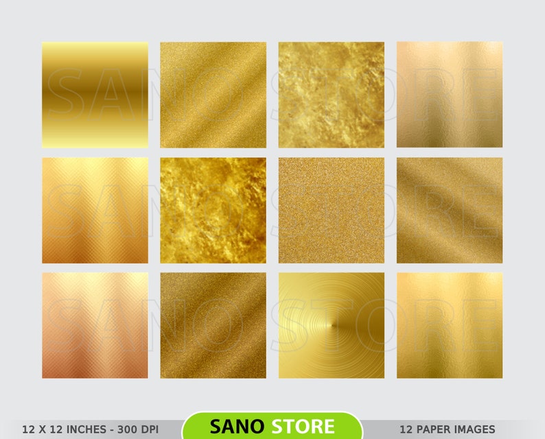 Gold Digital Paper Scrapbook Paper Gold Metal Gold Texture - Etsy
