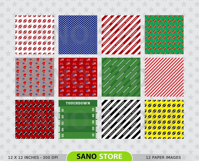 American Football, Digital Backgrounds, Football Digital Download ...