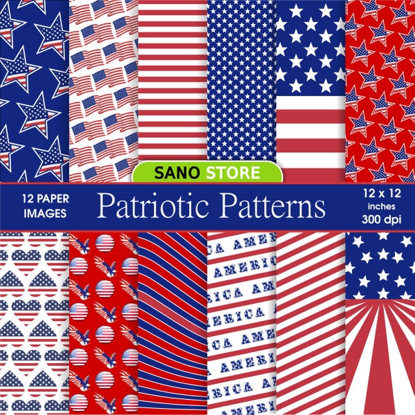 Patriotic Paper Digital - Etsy