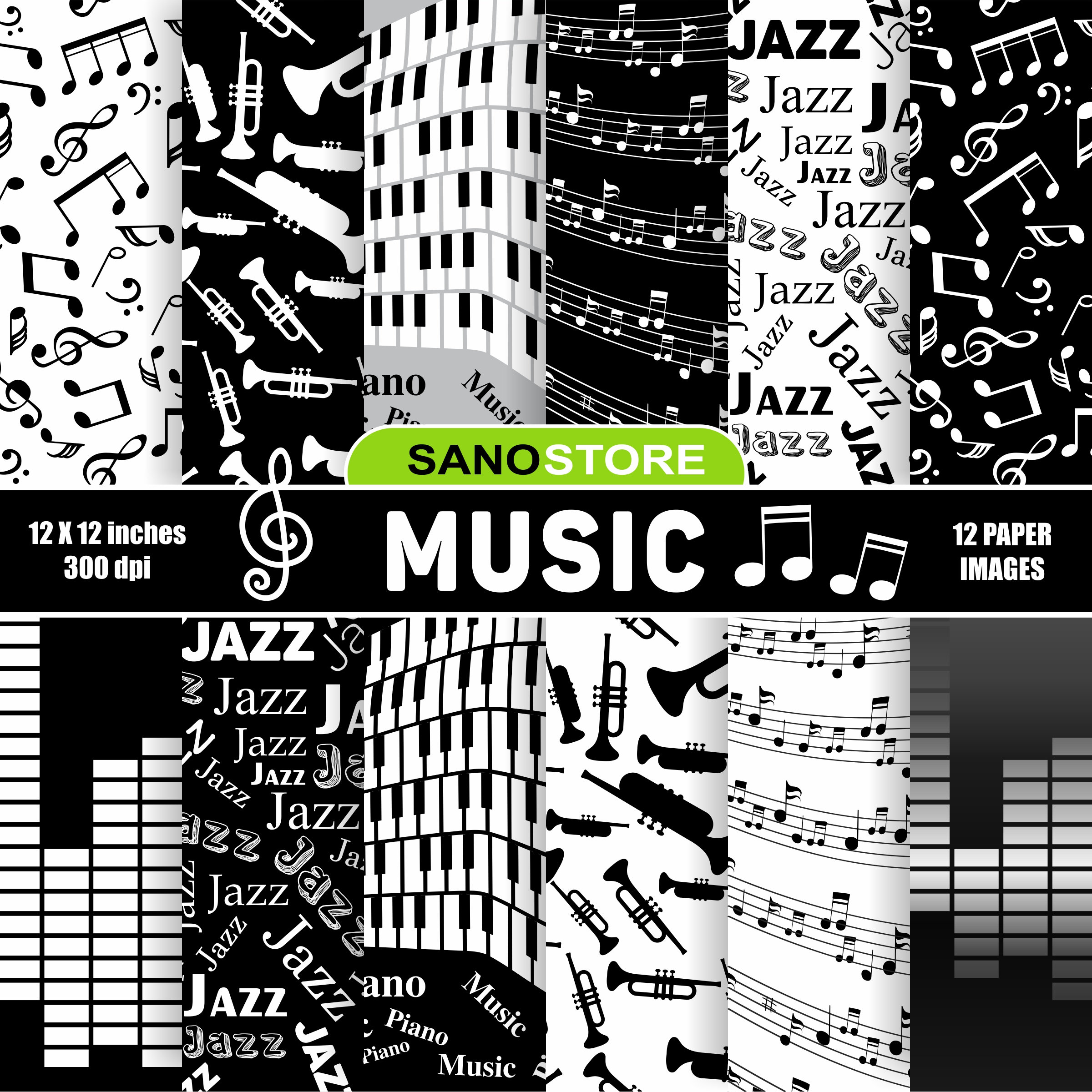 Jazz Music Notes Wallpaper