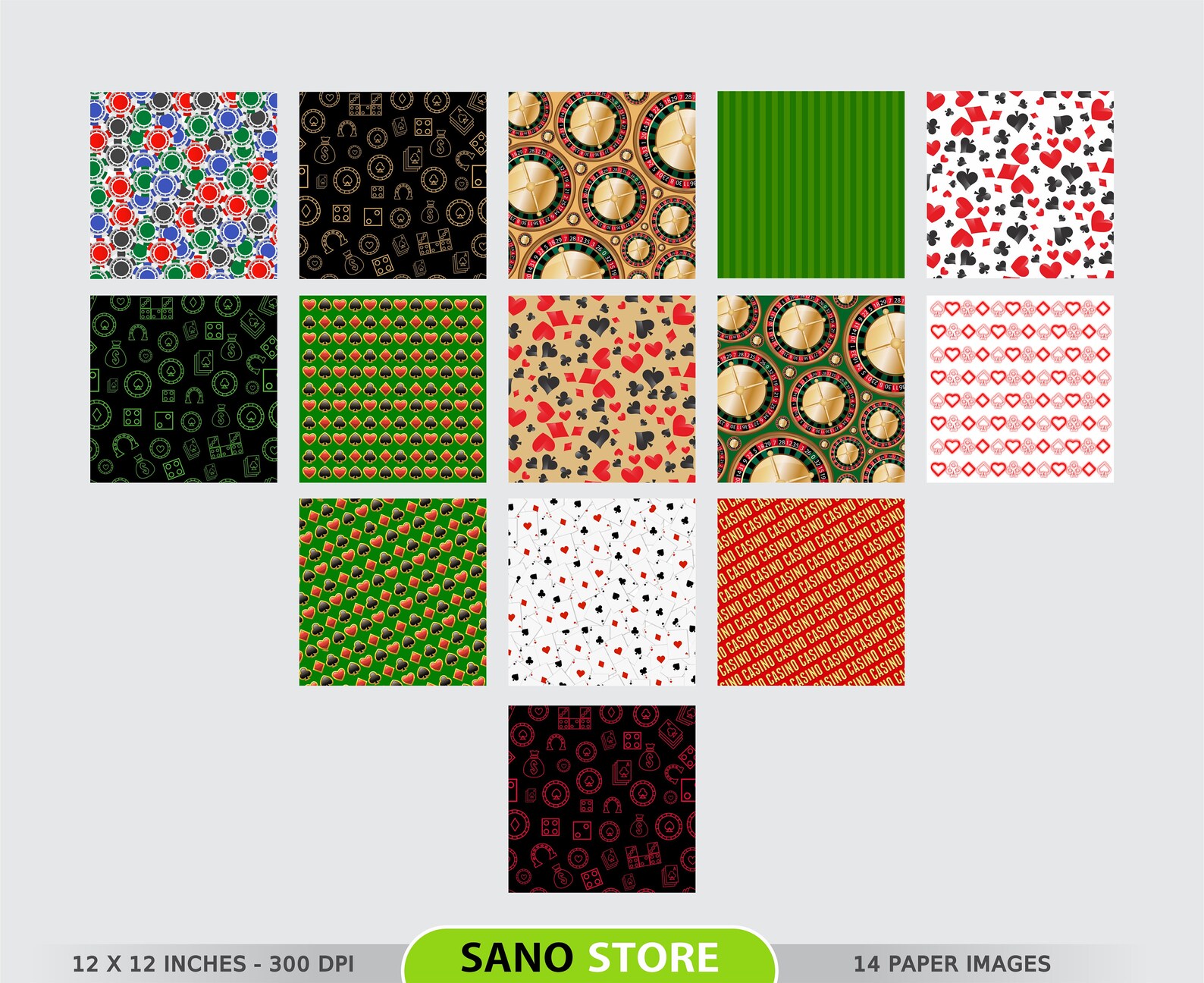 Casino Digital Paper Poker Scrapbook Papers Gambling Wallpaper Las ...