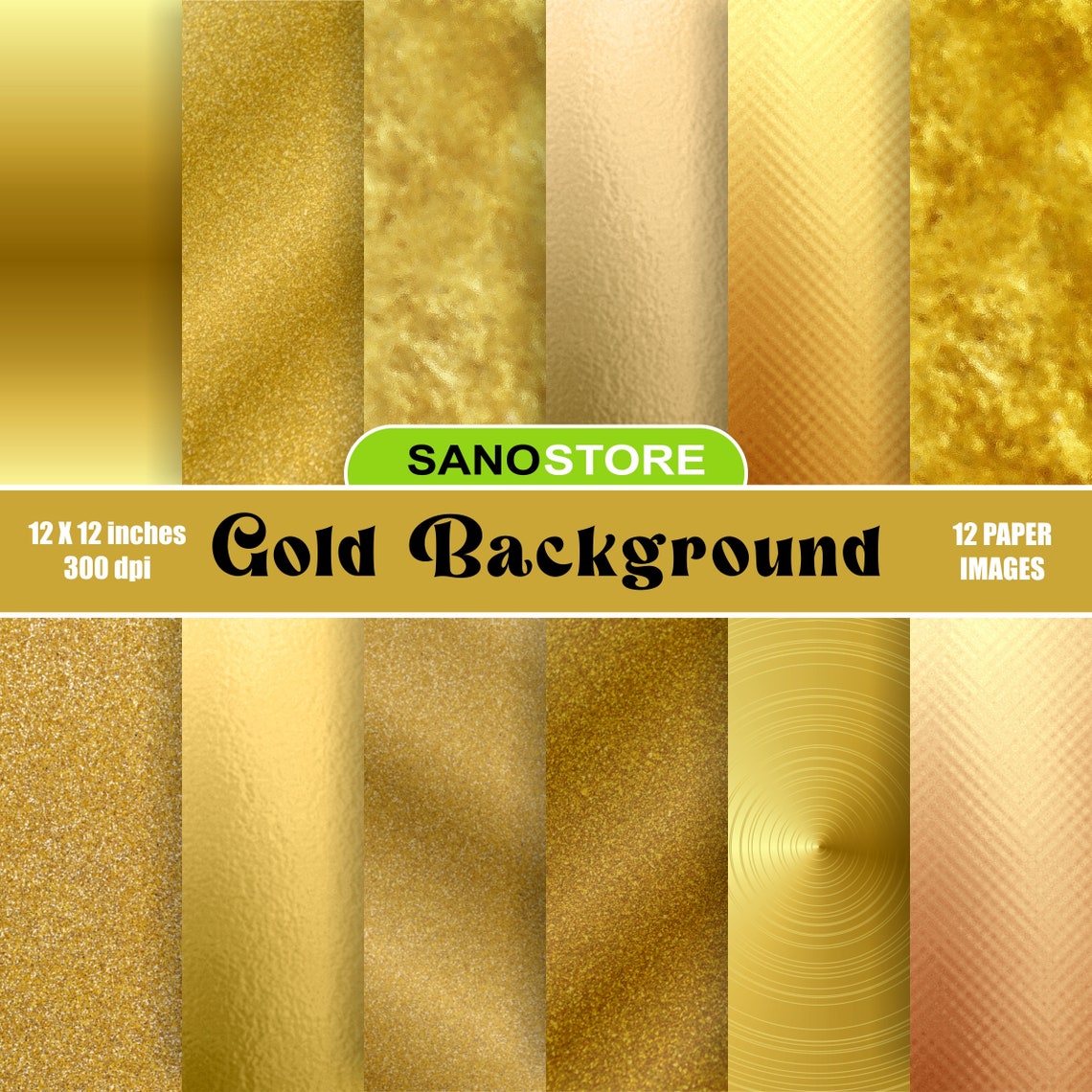Gold Digital Paper Scrapbook Paper Gold Metal Gold Texture - Etsy