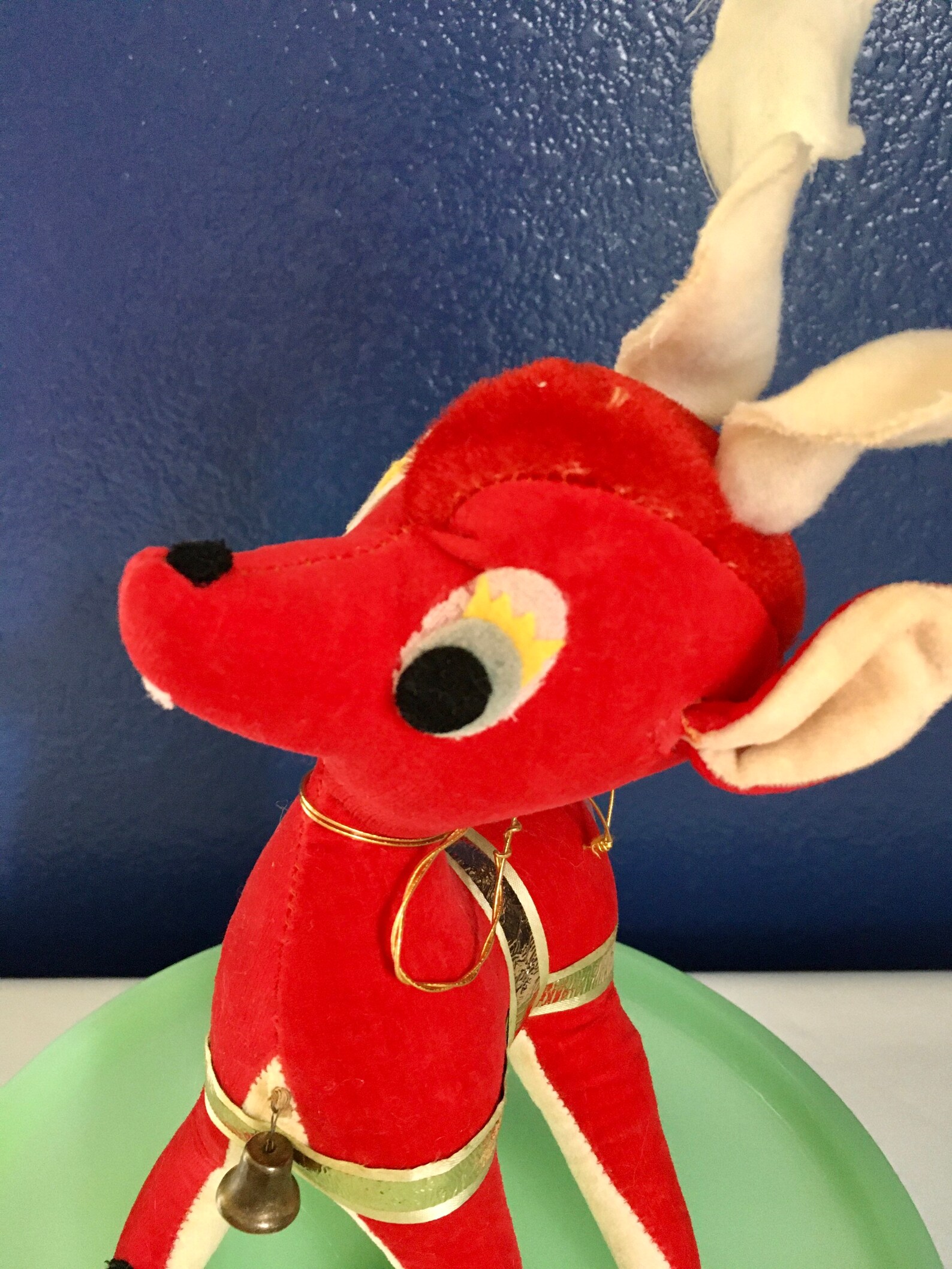 SHIPS FREE Vintage Velvet Stuffed Reindeer Made in Japan - Etsy