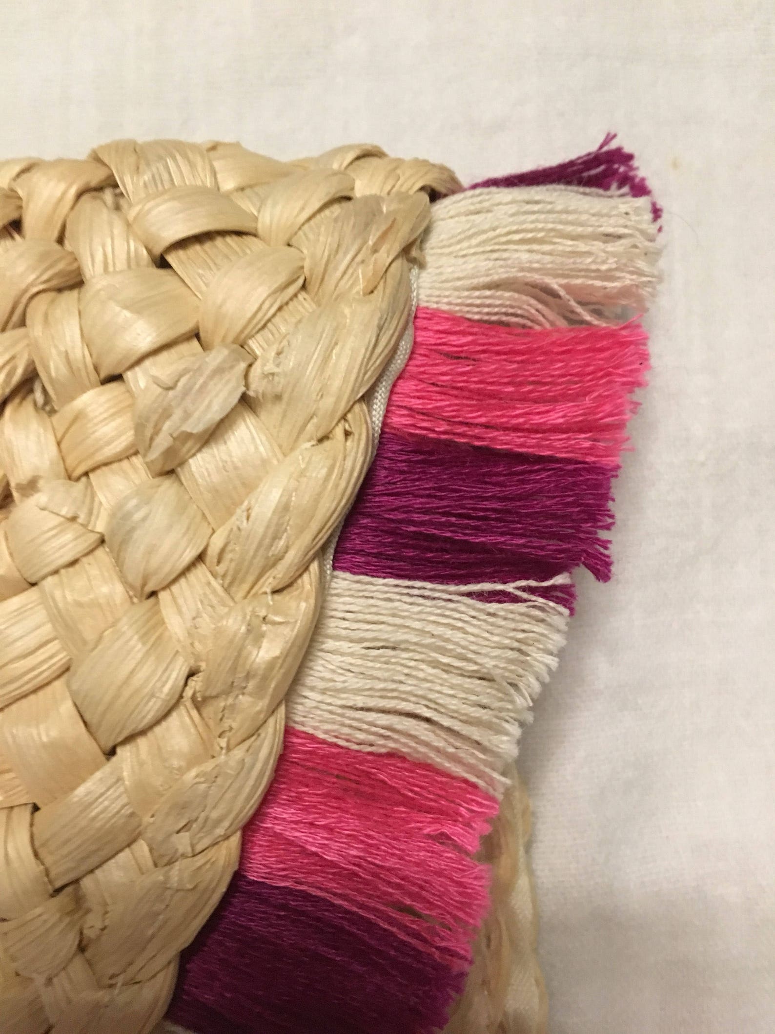 SHIPS FREE Tassel fringe trim straw clutch purse boho straw | Etsy