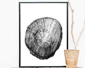 Tree trunk wall art | Etsy