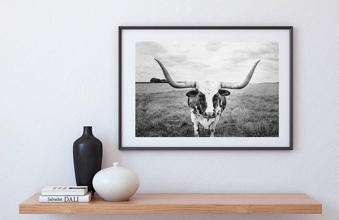 Longhorn Print, Digital Download, Cattle Photography, Range Wall Art ...