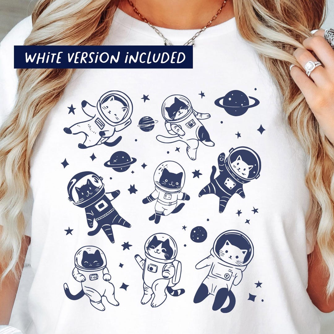 Space Cats PNG, Funny Cats T-shirt PNG, Digital Download, Cute Kitty ...