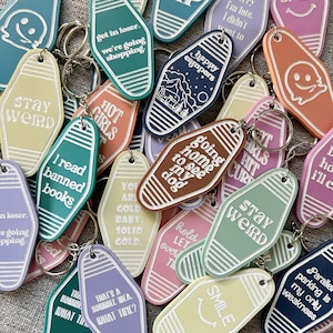 Motel Style Acrylic Keychains - Etsy