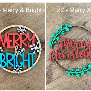 Interchangeable Double Hoop Wreath - Holiday Designs - Etsy