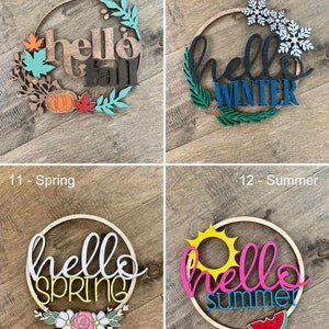 Interchangeable Double Hoop Wreath - Holiday Designs - Etsy