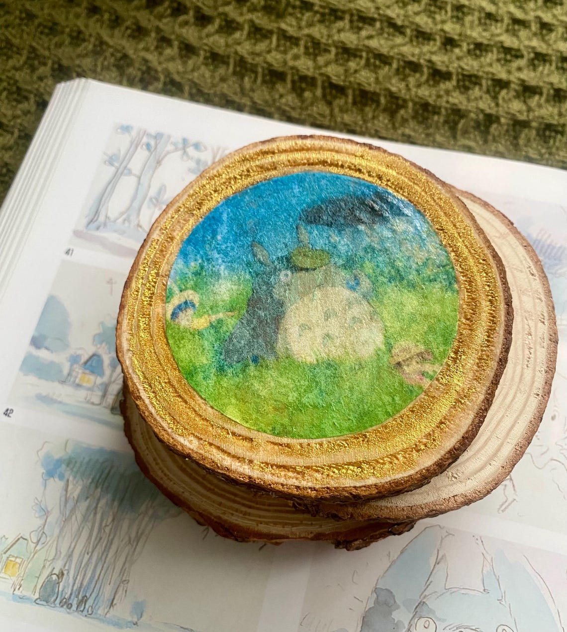 Studio Ghibli Totoro Coasters, Set of 4, Printed on Wood - Etsy