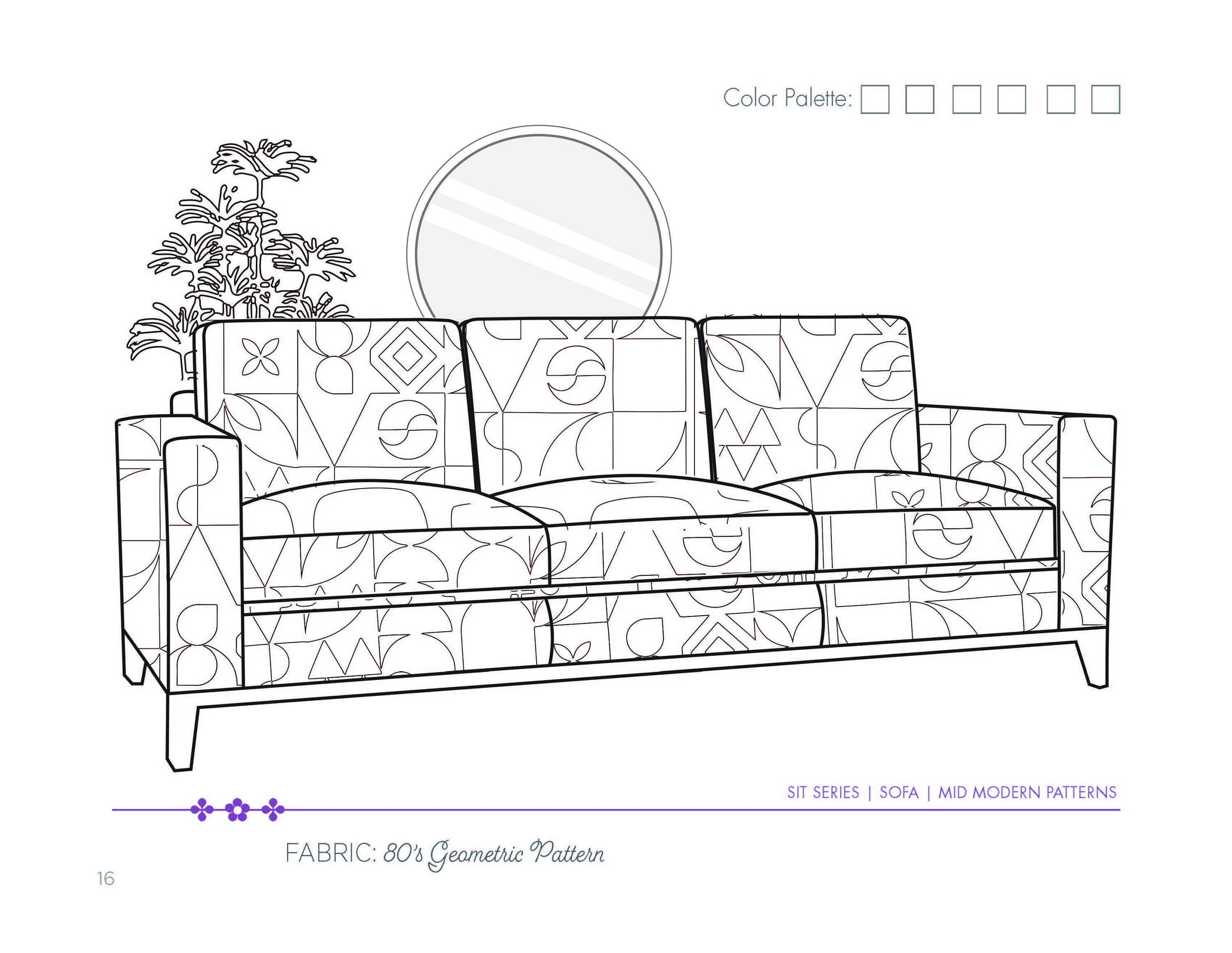 Mid Century Modern Coloring Book at Rose Ream blog