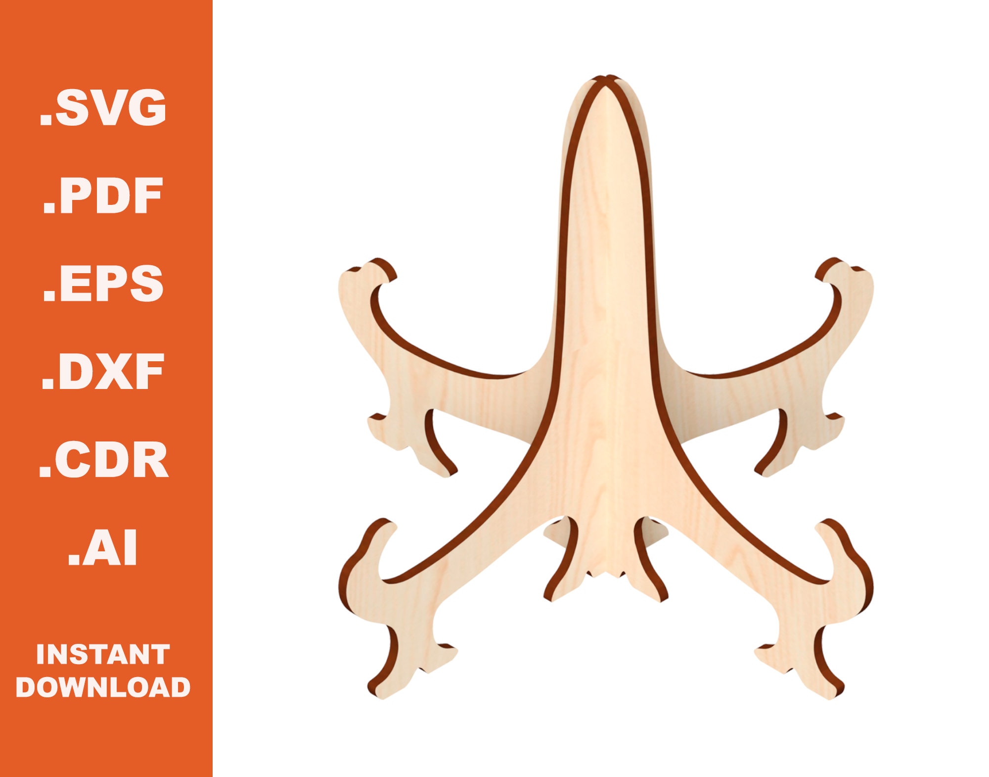 Plate Stand / Laser Cut Files / Instant Download / Cnc Pattern - Etsy