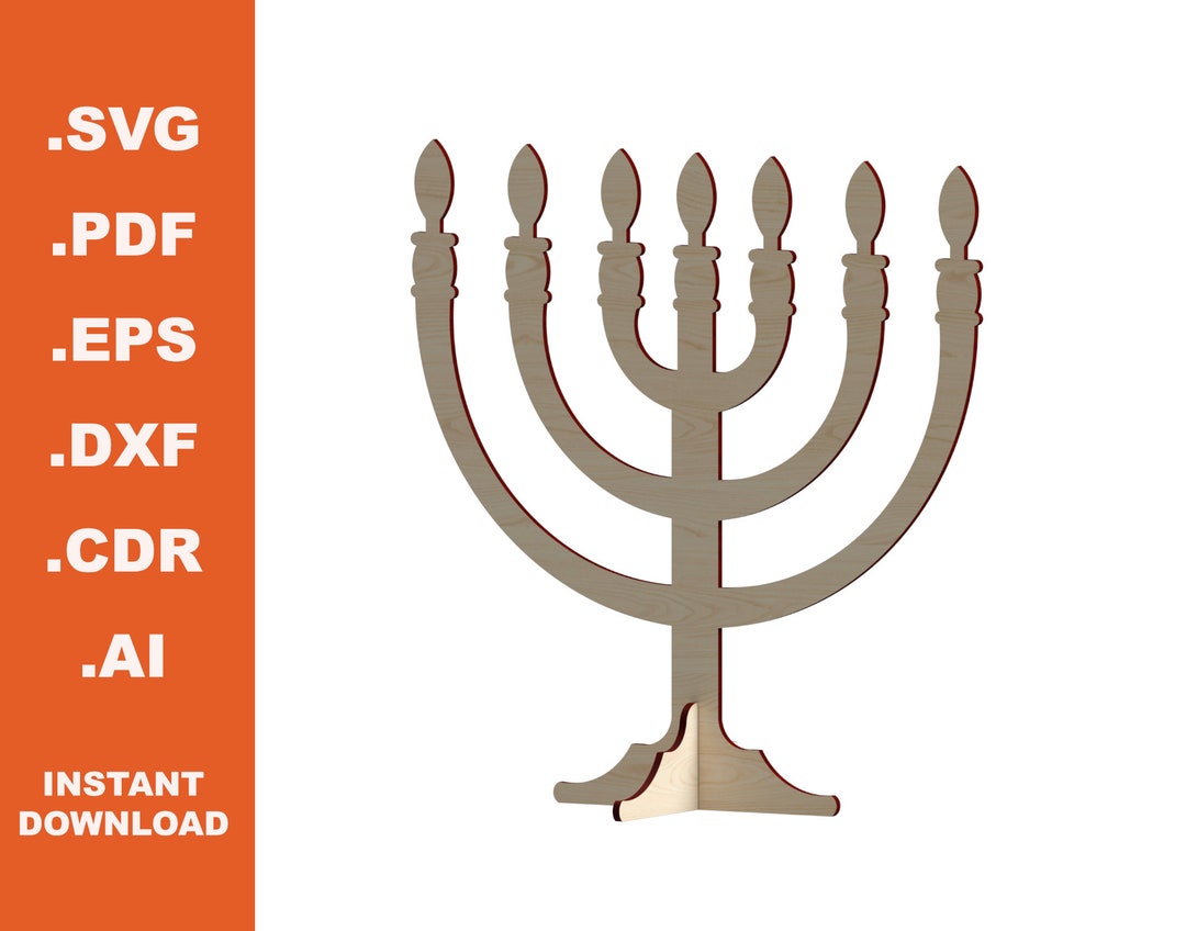 Menorah Laser Cut File, CNC Pattern (digital Download) - Etsy