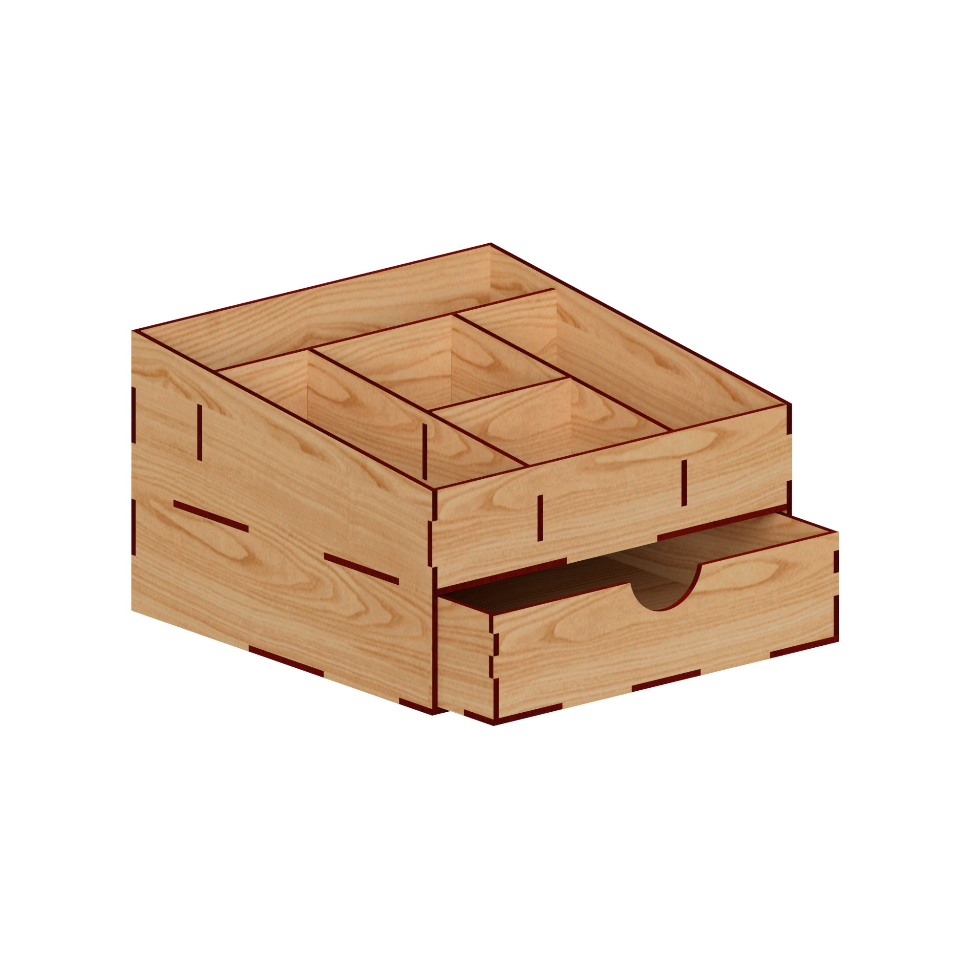 Desk Organizer Laser Cut Files Instant Download | Etsy