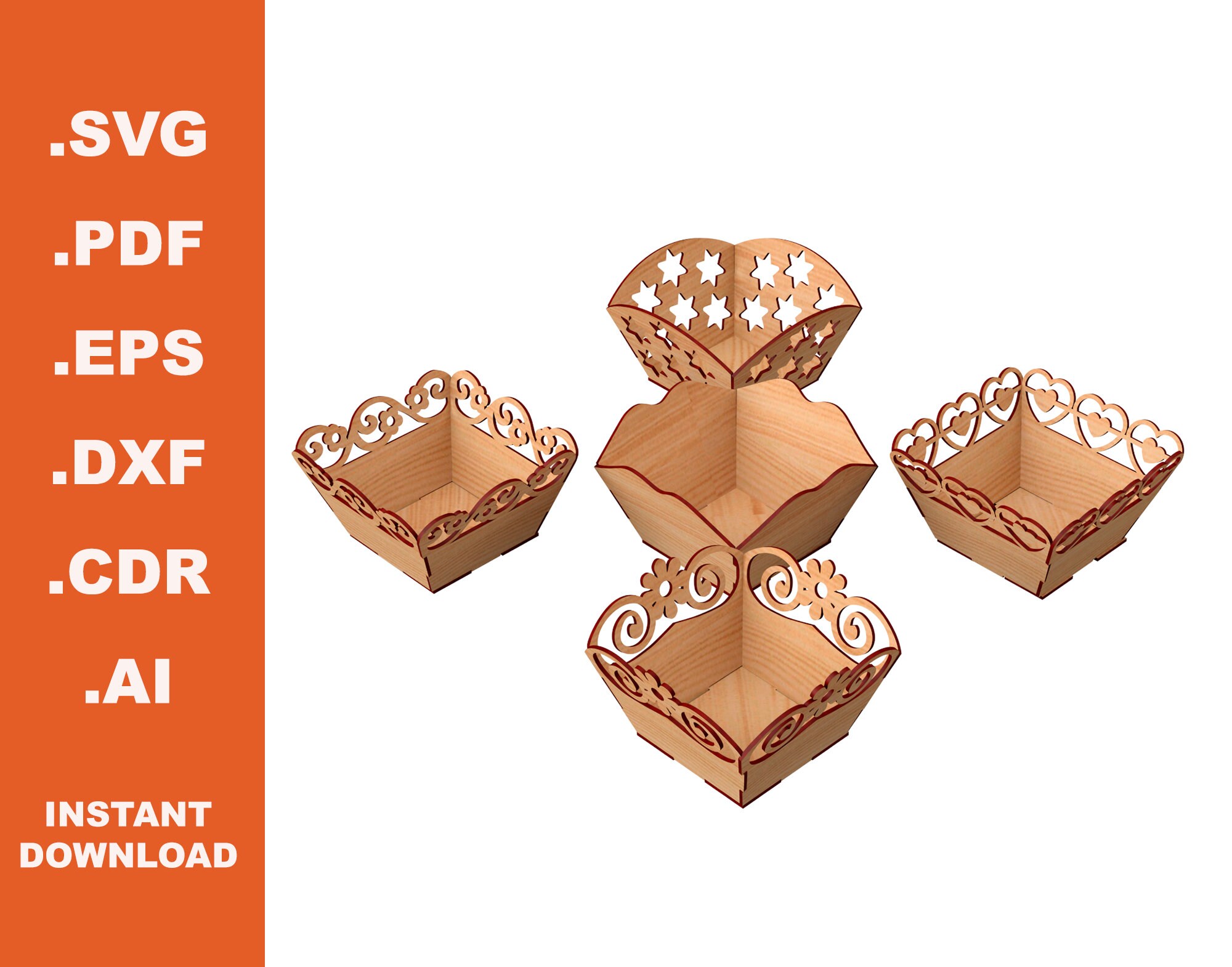 Pots for Sweets Laser Cut File Instant Download - Etsy