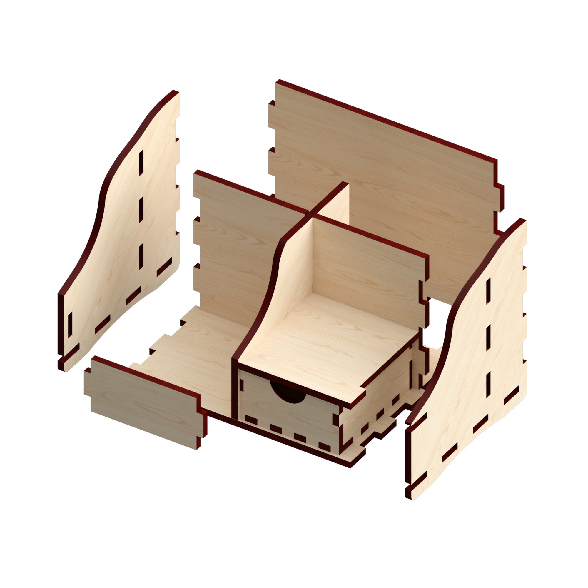 Desk Organizer / Laser Cut Files / Instant Download / Cnc | Etsy