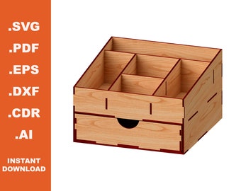 Drawer Organizer Laser Cut Files Instant Download | Etsy