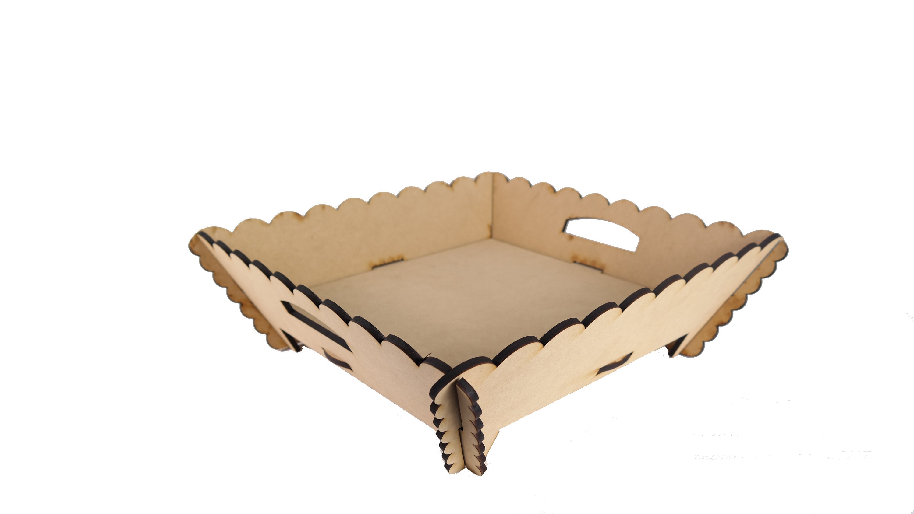 Laser Cut Tray DXF File, Scalloped Edge Design (digital Download) - Etsy