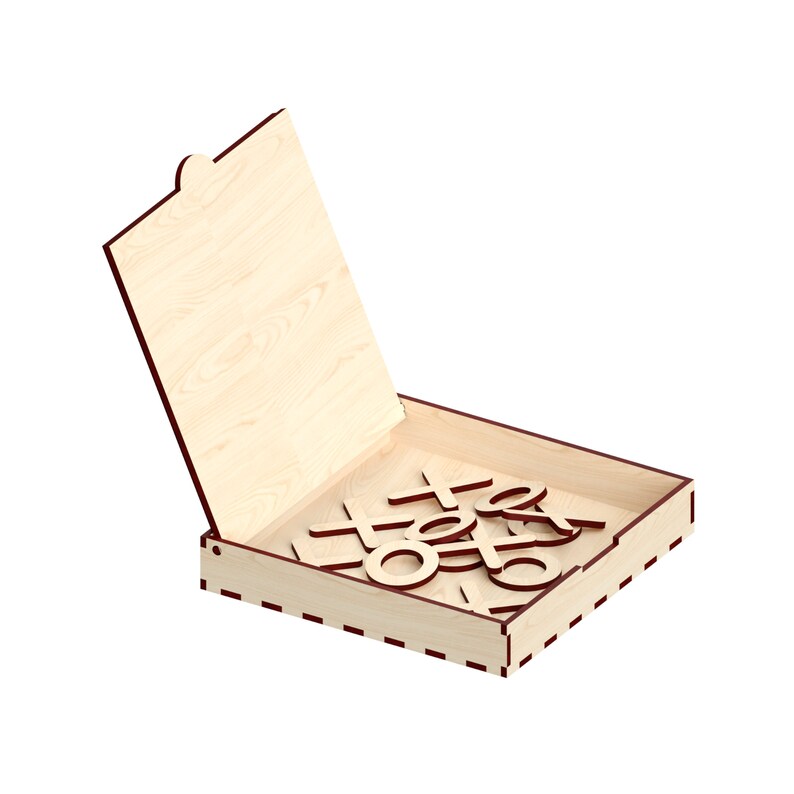 Tic Tac Toe Board Game With Box / DXF Vector Plans / Laser - Etsy