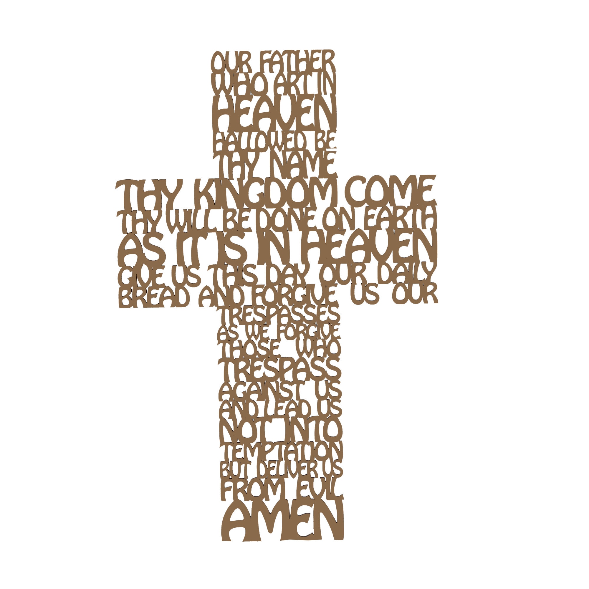 Cross / Prayer Our Father/ Laser Cut Files / Instant Download / Cnc ...