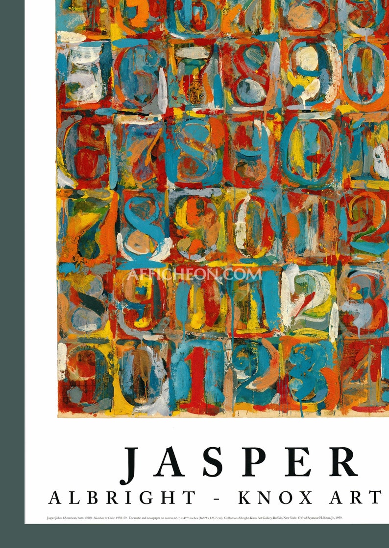 Jasper Johns 'numbers in Color' 1976 Original Exhibition Poster Print ...