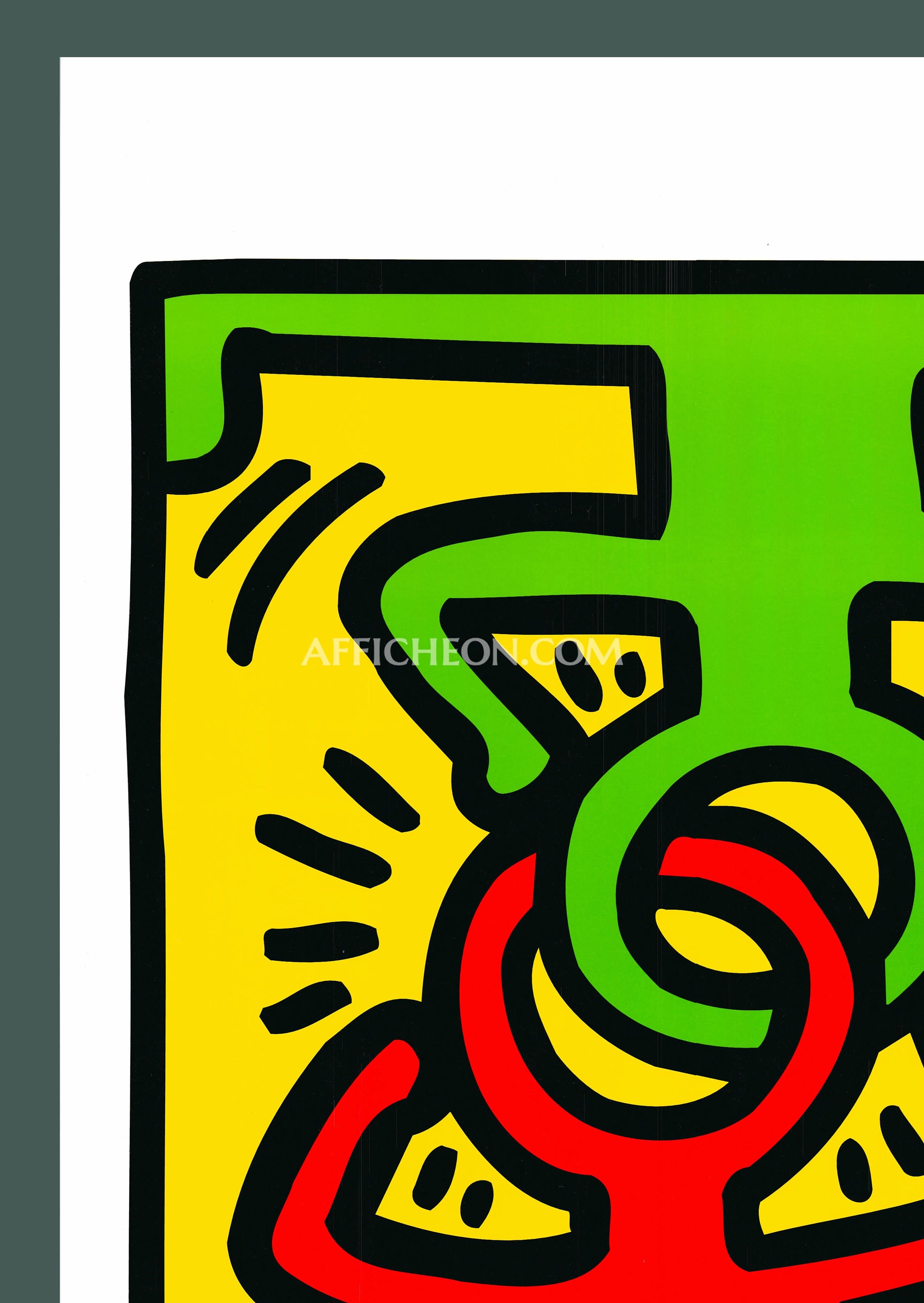 Keith Haring 'untitled headstand' 1998 Original Exhibition Poster Print ...