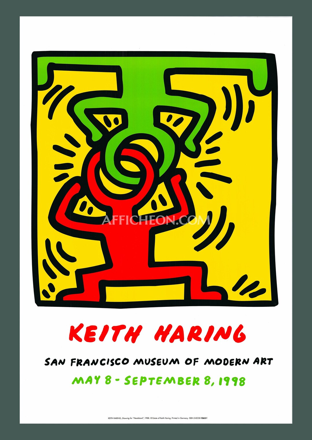 Keith Haring 'untitled (headstand)' 1998 Original Exhibition Poster ...