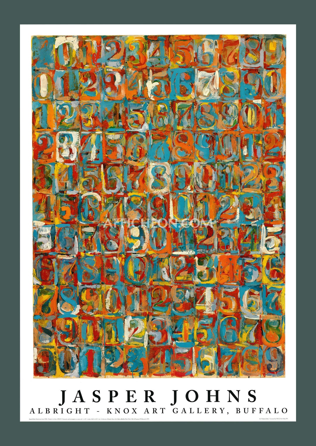 Jasper Johns 'numbers in Color' 1976 Original Exhibition Poster Print ...