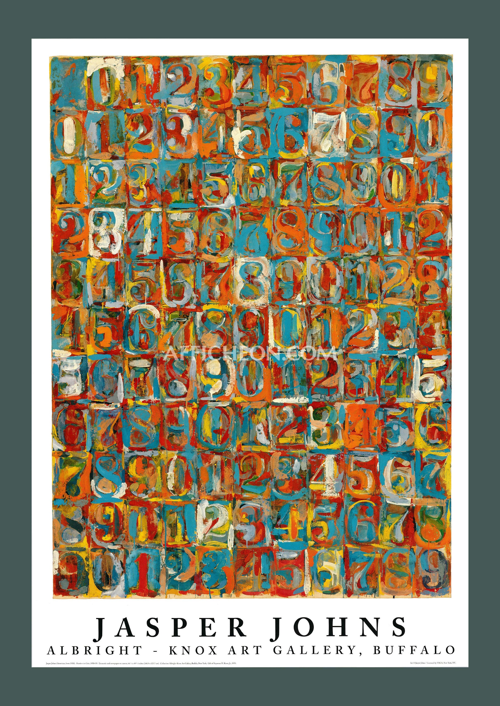 Jasper Johns Colored Alphabet 1959