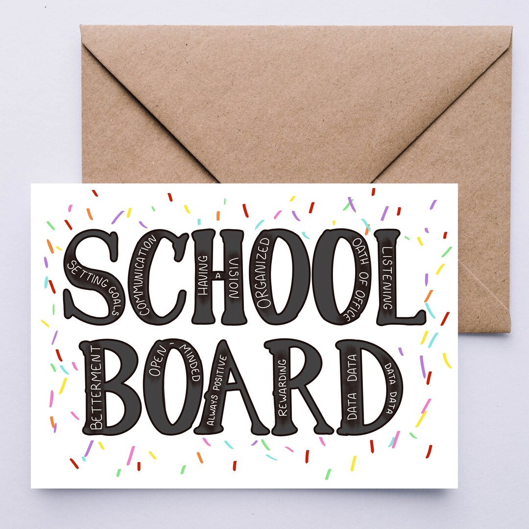 School Board Member Card: Appreciation Gift (digital Download) - Etsy