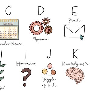 School Secretary Alphabet Print - Secretary Appreciation Gift Classroom ...