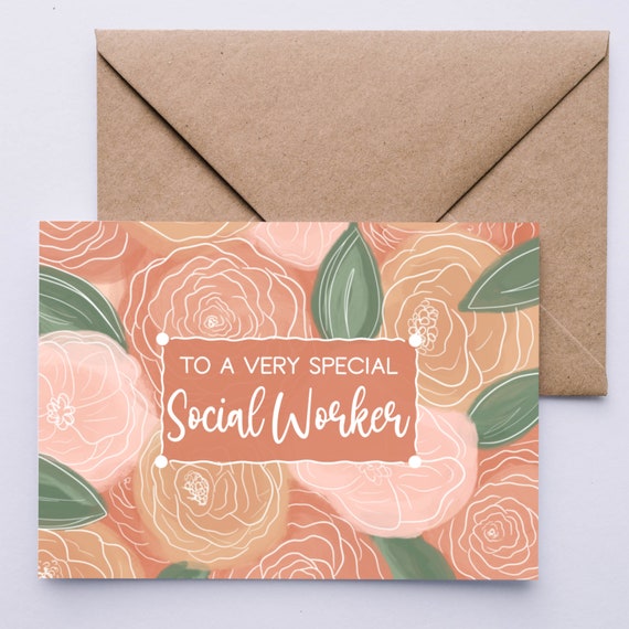Social Worker Card Social Worker Greeting Card Graduation | Etsy