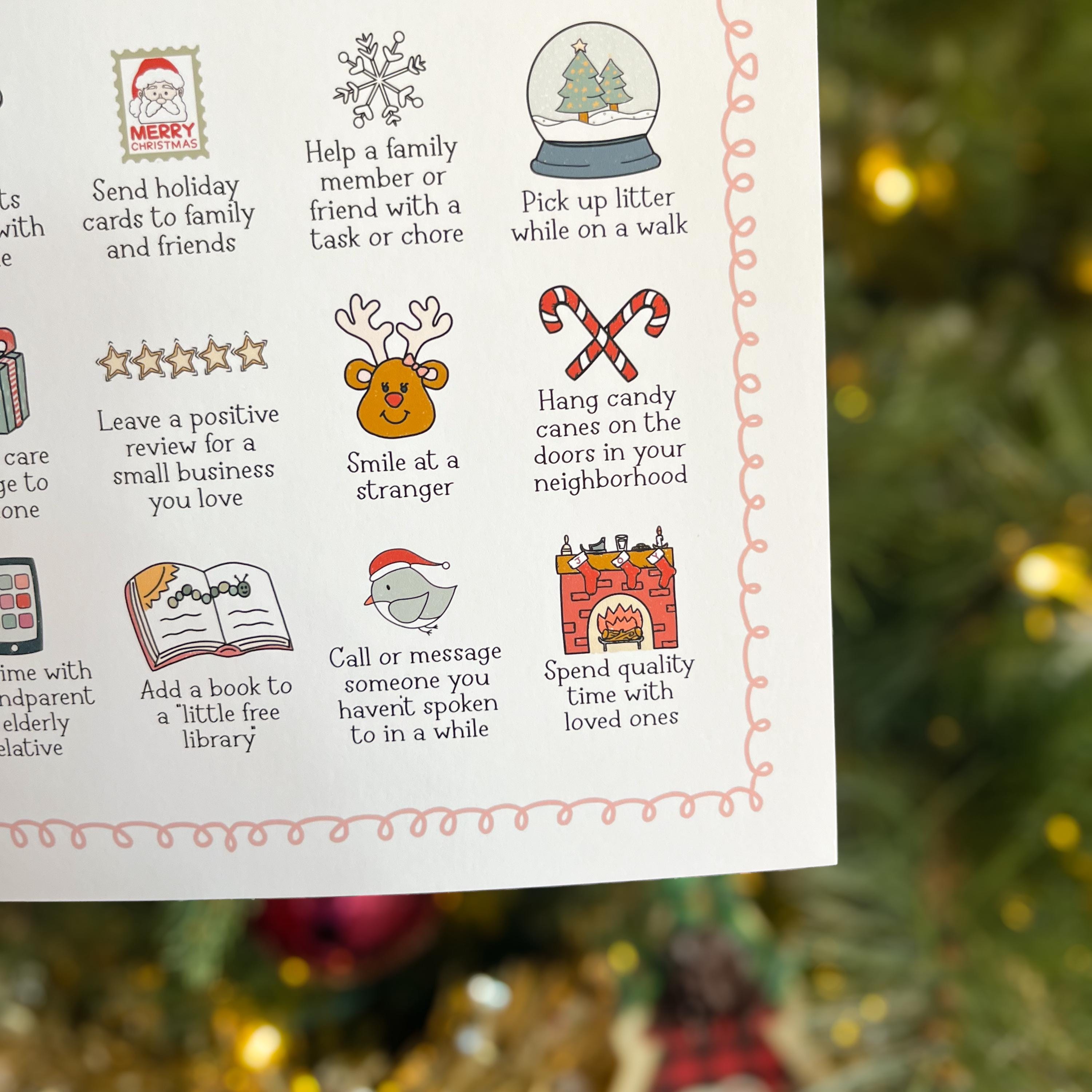 25 Days of Kindness - Christmas Holiday Kindness / Giving / Calendar ...