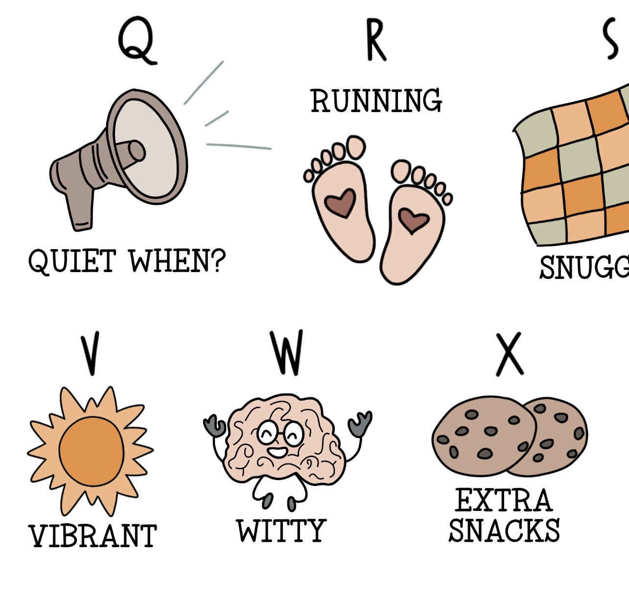 Babys First Alphabet Print Unique Baby Shower Gift / - Etsy