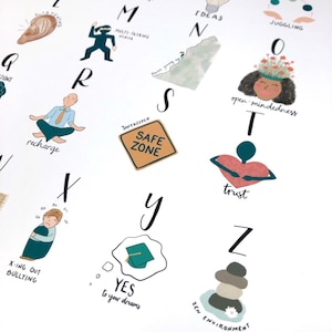 School Counselor Alphabet Print - Counseling Gift ABC Office Wall Decor ...