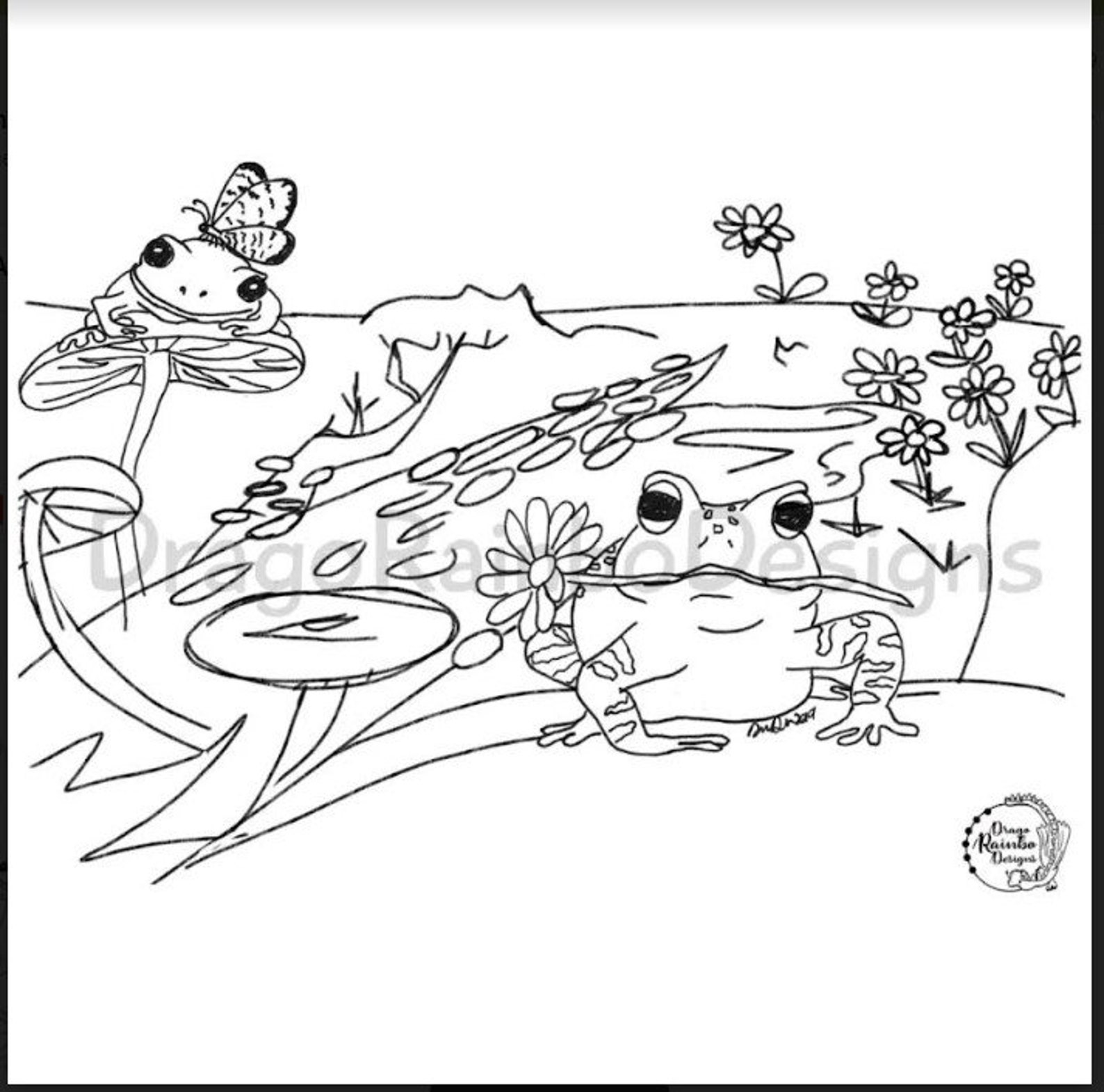 Coloring Pages, Froggy Friends, Series 1, Coloring Book Page Bundle Pdf ...