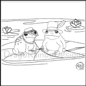 Coloring Pages, Froggy Friends, Series 1, Coloring Book Page Bundle Pdf ...