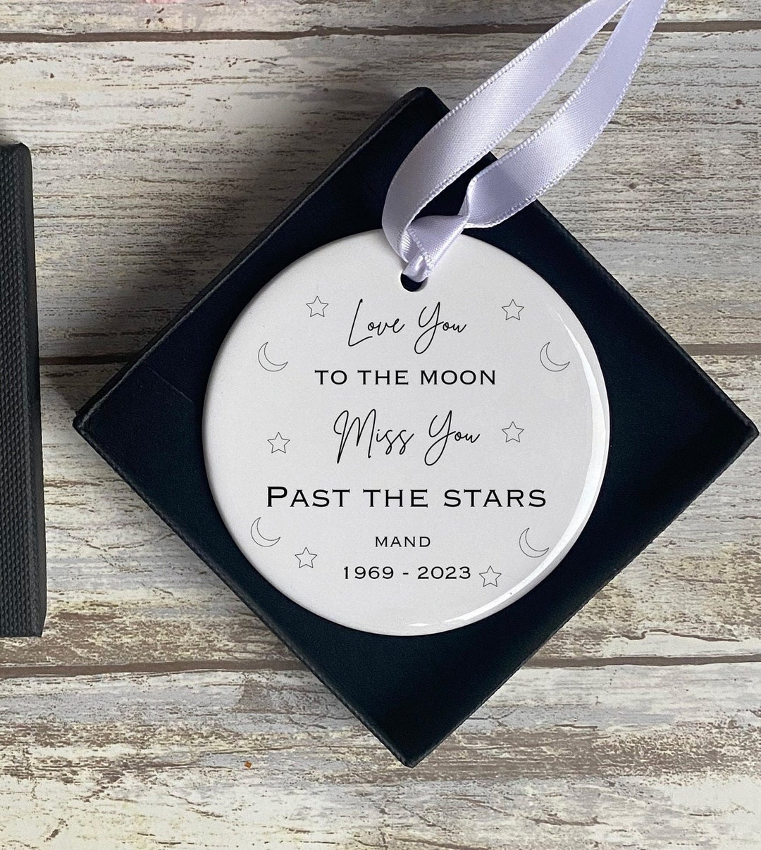 Personalised Memorial Bauble - Remembrance Christmas Decoration ...