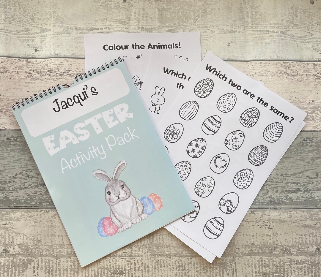 Personalised Easter Activity Pack, Easter Activity Book, Easter ...