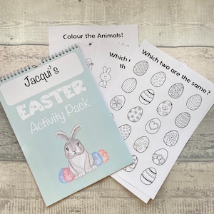 Personalised Easter Activity Pack, Easter Activity Book, Easter ...