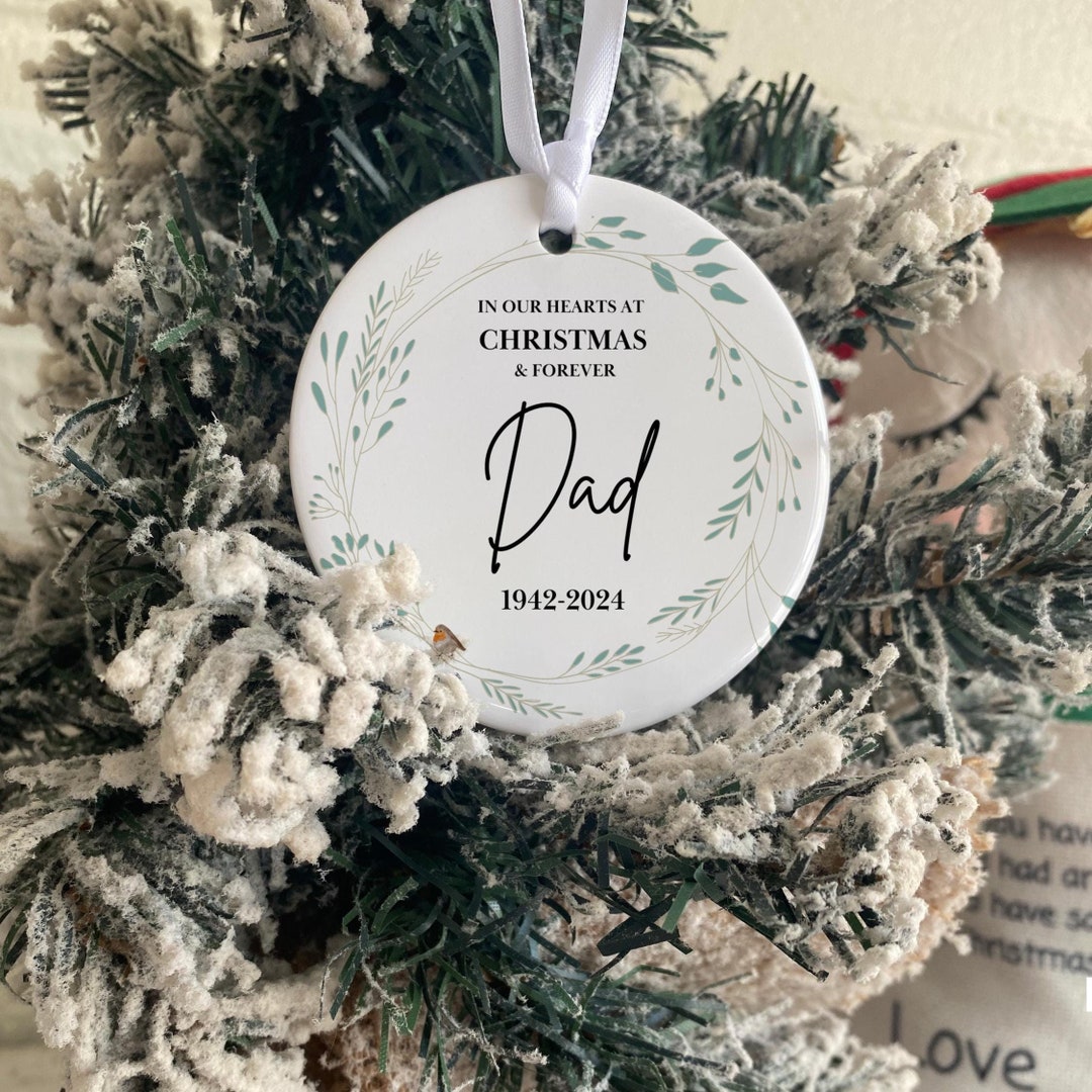 Personalised Memorial Bauble - Remembrance Christmas Decoration ...